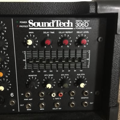 Soundtech 306D 6 Channel Powered Mixer w/ Digital effects | Reverb