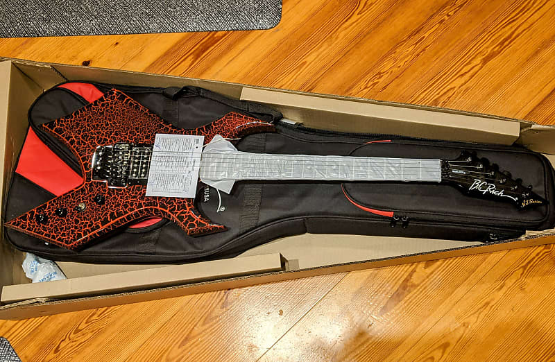 B.C. Rich 2022 Warlock NJ Eddie's Stranger Things Red Crackle | Reverb