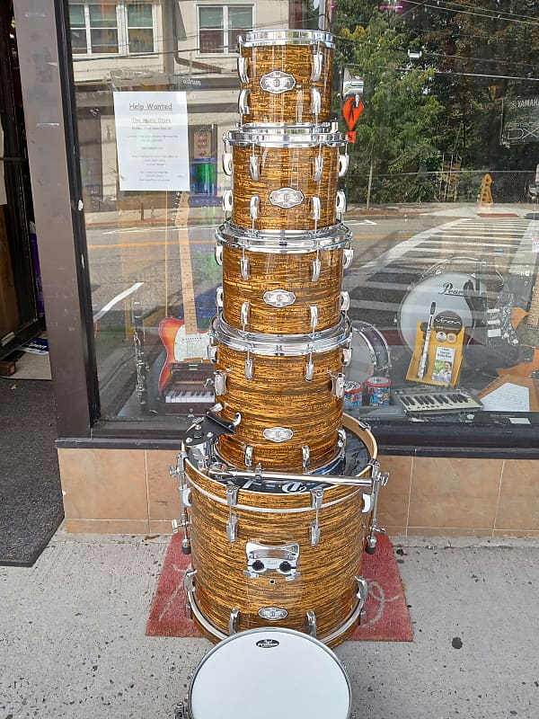 Pearl Vision Strata Gold 6 Piece Shell Paack With Chrome | Reverb