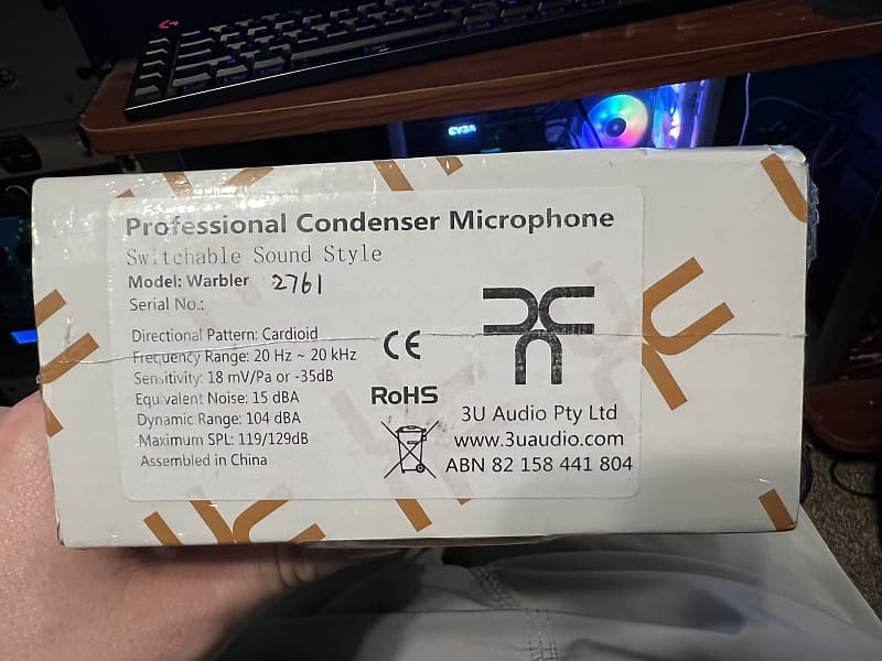 3U Audio Warbler MKI with Official Shockmount | Reverb