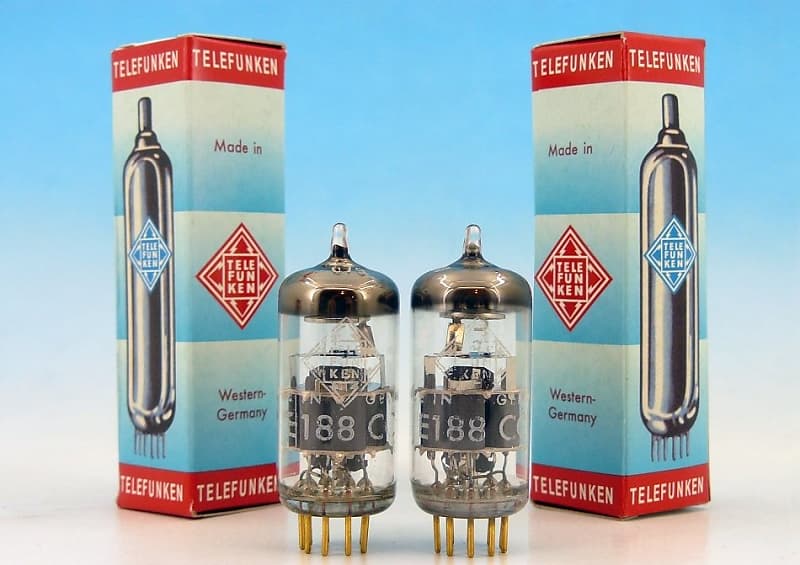 Premium E188CC Eletrically Matched Pair Telefunken Ulm 1965 | Reverb