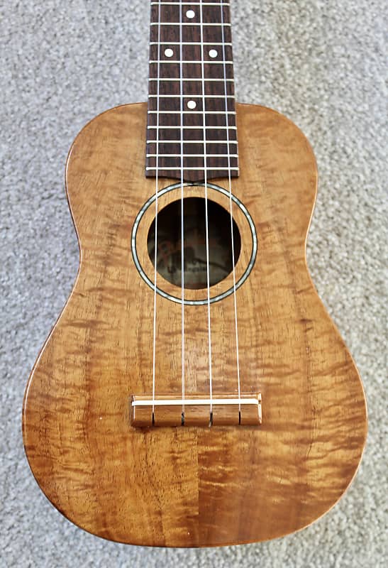 Pupukea Brand 4A Solid Curly Koa Soprano UKULELE By Fujigen | Reverb
