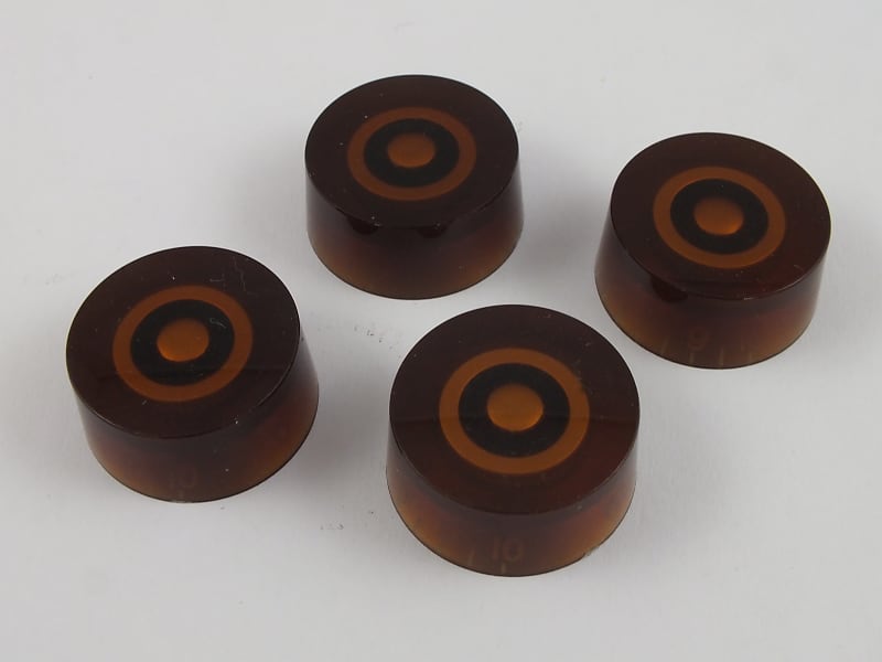 4 Amber Speed Dial Knobs for Epiphone Les Paul, SG style | Reverb