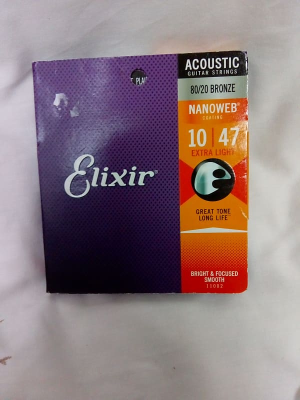 Elixir Elixir Nanoweb Bronze Acoustic Guitar Strings - Custom | Reverb