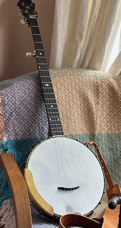 SS Stewart Open back 11" banjo, Calf Skin Head, extras | Reverb