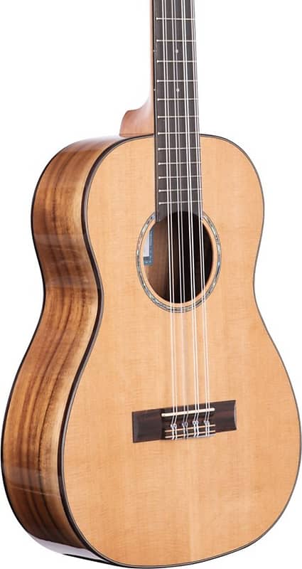 Kala KA-SCAC-B8 Solid Cedar Top Acacia Baritone 8-String | Reverb