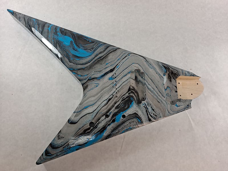 Swirled 7 String Proline V Guitar body fits Hipshot Bridge | Reverb