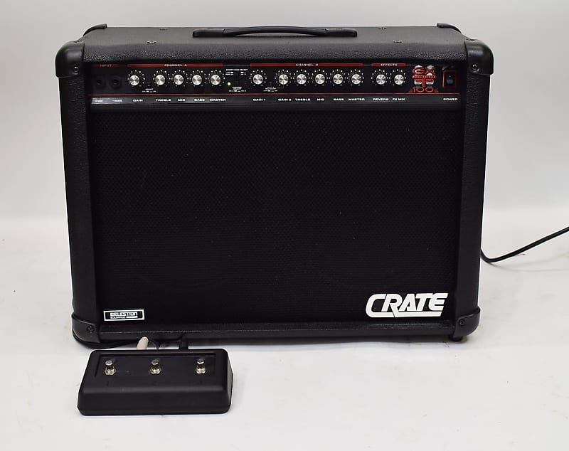 Crate GXT 210 2x10 tube combo amp 1990s Black | Reverb