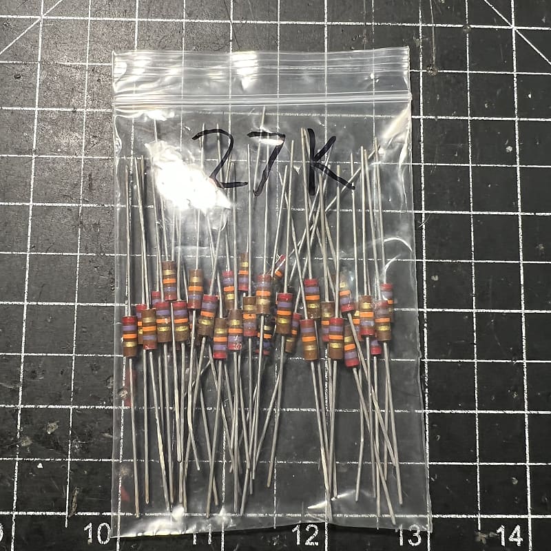 Allen Bradley 27K 1/2w carbon composition resistors (pack of | Reverb