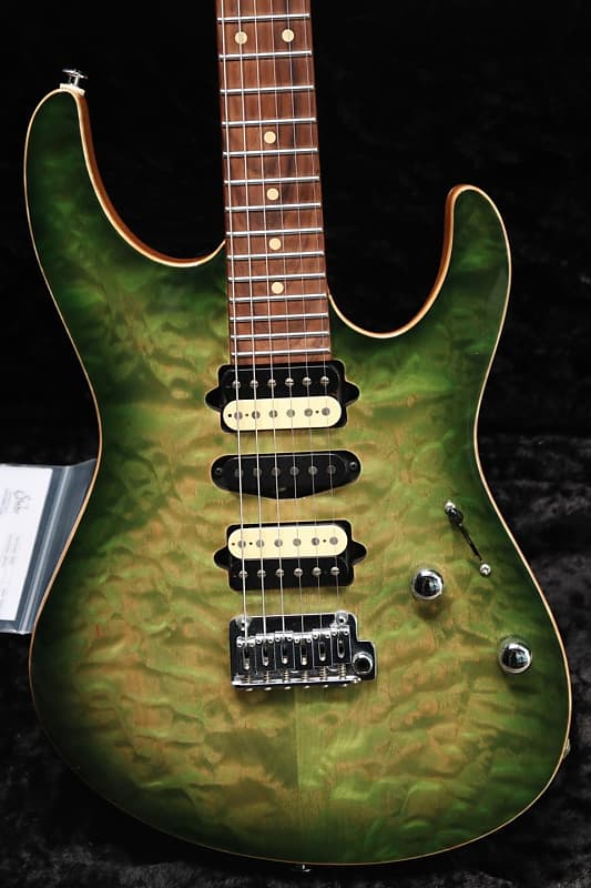 Suhr Modern Quilt Trans Green Burst Okoume 2018 | Reverb
