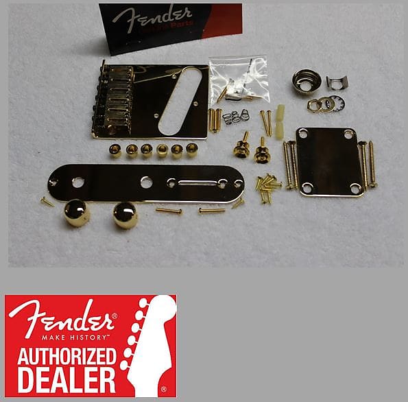 FENDER American Telecaster Gold Body Hardware Set Modern 6 | Reverb
