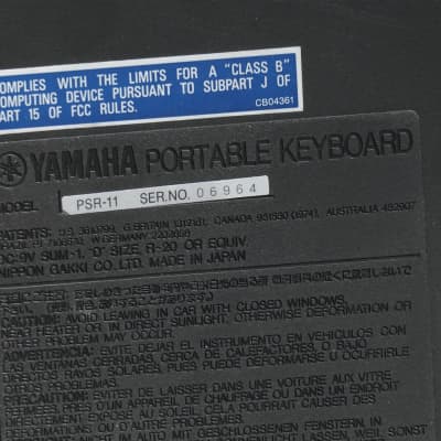 Yamaha PSR-11 Vintage Keyboard Synthesizer | Reverb