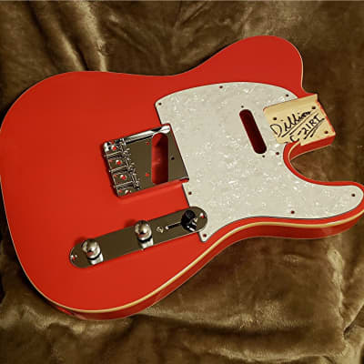 Beautiful Fully bound Tele style body in fiesta red . | Reverb
