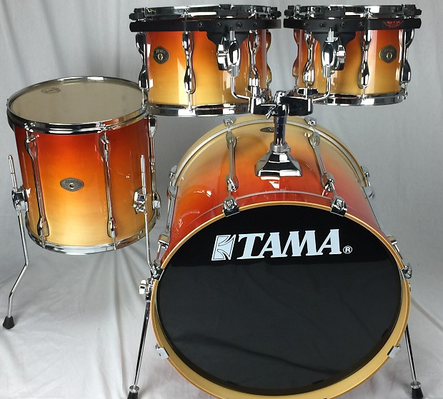 Tama Rockstar 4 pc Shell Kit - Honey Amber Fade Lacquer | Reverb