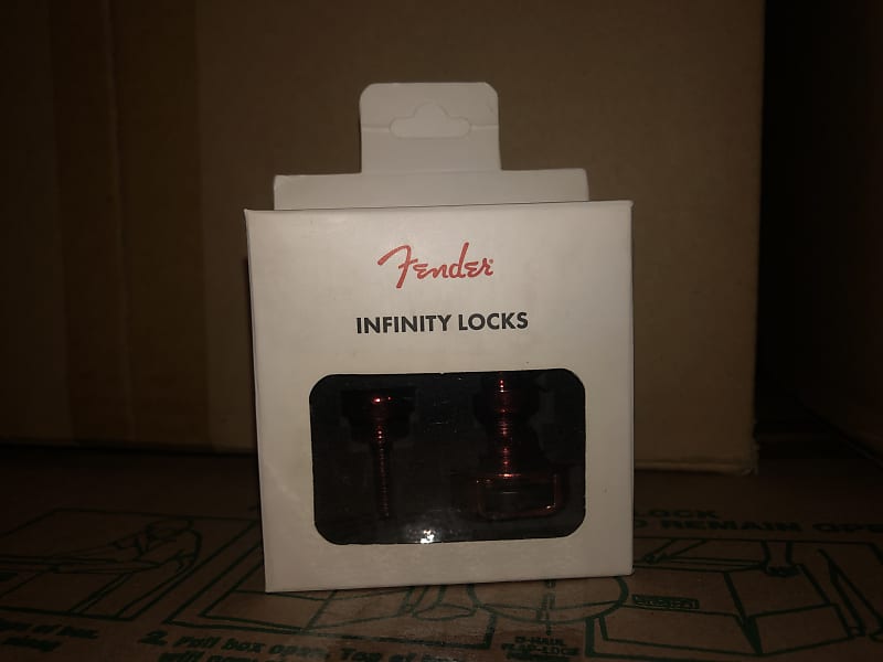 Fender Infinity locks anodized red strap locks | Reverb