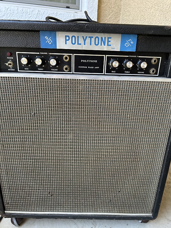 Polytone 100 Mid 60- 70s - Black leather and metal | Reverb