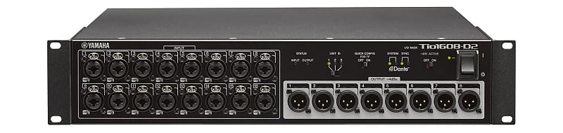 Yamaha TIO1608-D2 16 Input, 8 Output Dante Stage Box, 96 kHz | Reverb