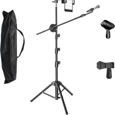 Microphone Stand Floor Boom Mic Stand with 360° Ball Head | Reverb