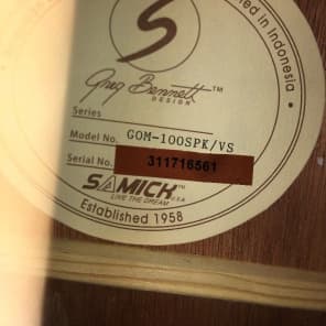 SAMICK Greg Bennett "Sunburst" GOM100S Solid Top Acoustic | Reverb