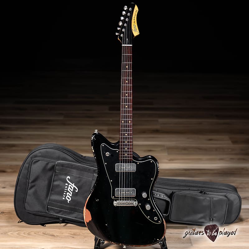 Fano JM6 Alt de Facto Lollar P-90 Wraptail Guitar – Black | Reverb