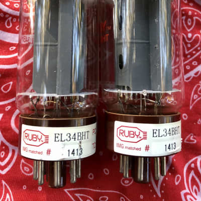 Ruby EL34 Vacuum Tubes | Reverb