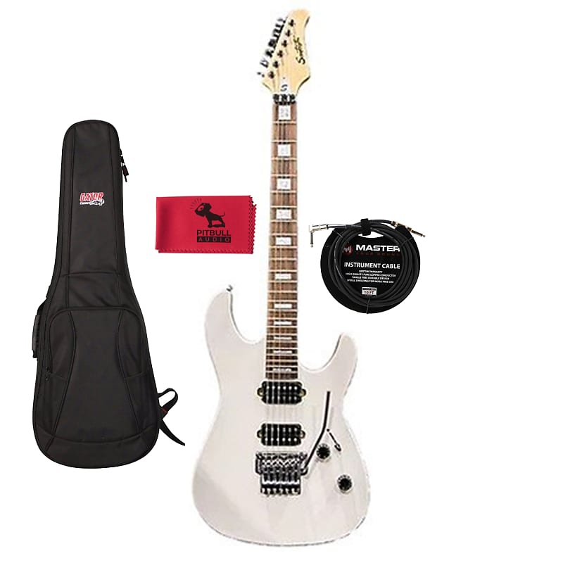 Sawtooth ST-M24-SBK Michael Batio Guitar, Satin White w/ Gig | Reverb