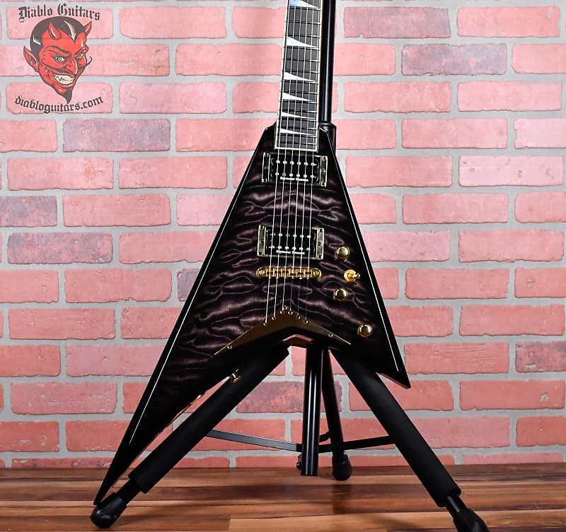 Jackson USA Custom Shop RRTQ Rhoads Quilt Maple Top Trans | Reverb UK