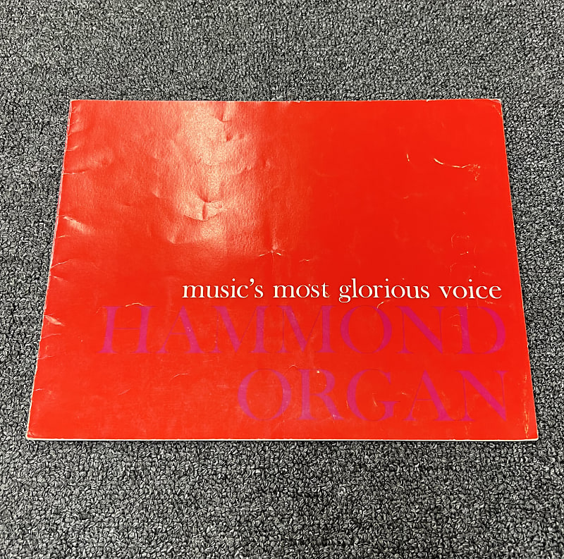 RARE Hammond Music's Most Glorious Voice Booklet (Lot F) | Reverb