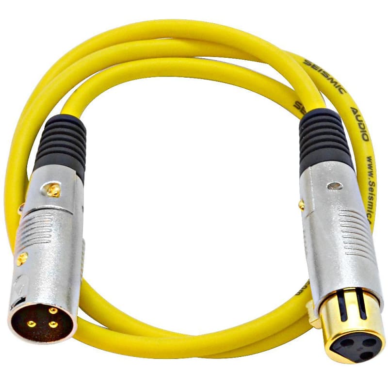 SAPGX-3 - Premium 3 Foot Yellow XLR Patch Cable | Reverb