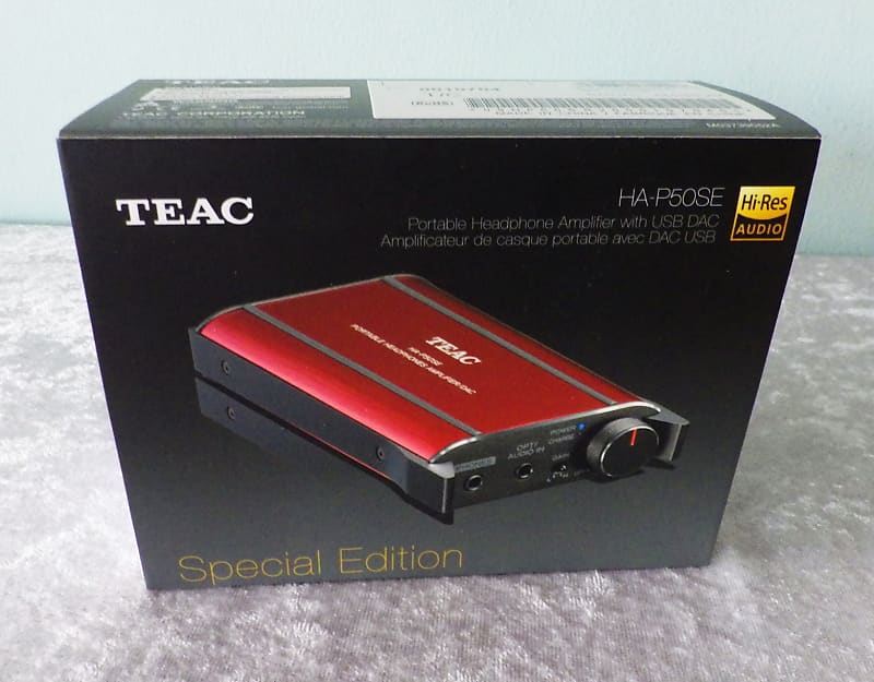 New TEAC red portable headphone amp hi res audio USB DAC | Reverb