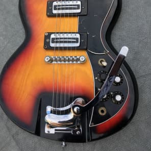 Kay/Teisco K-20T SG Style Mosrite Style Tremolo Mustashe Head | Reverb