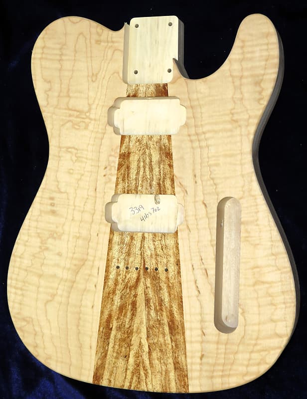 Flamed and Spalted Maple Top / Aged Cottonwood Telecaster | Reverb
