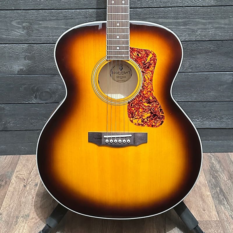 Guild F-250E Deluxe Jumbo Acoustic Electric - Antique Burst | Reverb