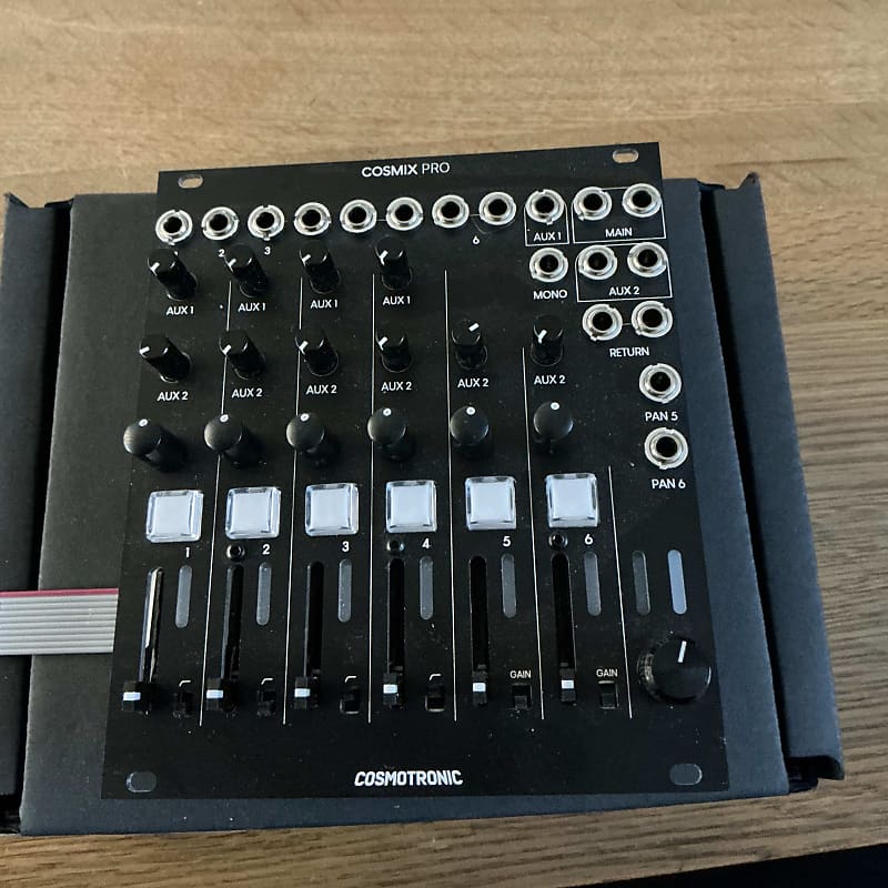 Cosmotronic Cosmix Pro Eurorack Stereo Mixer Module (Black) | Reverb