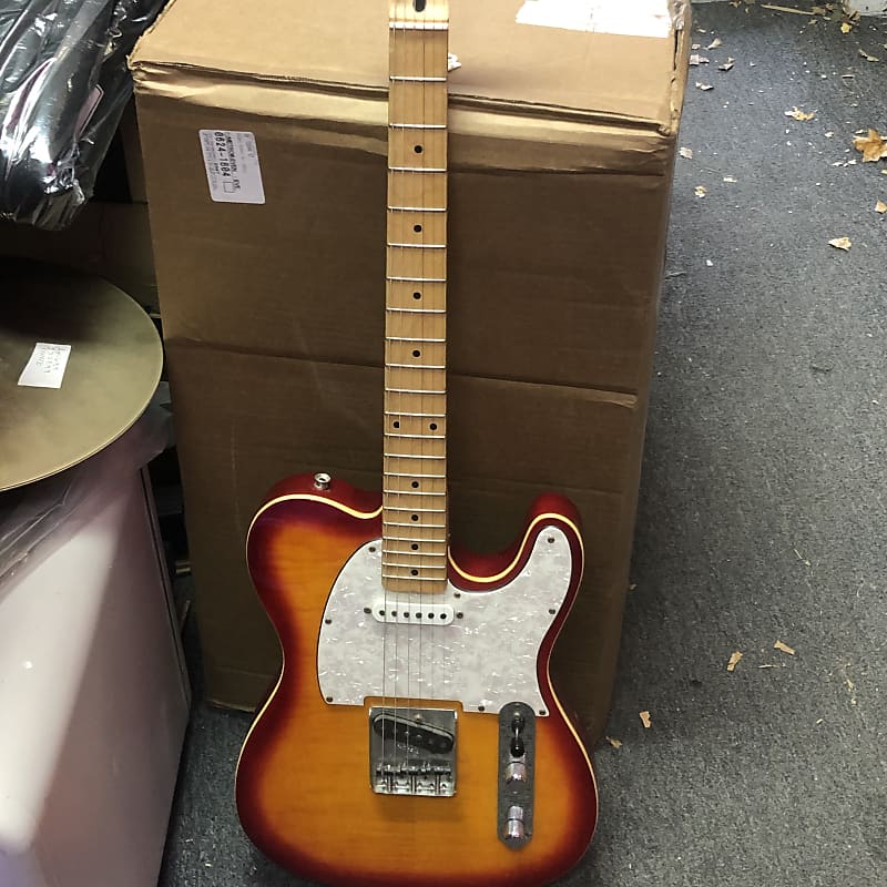 unbranded telecaster style guitar sunburst | Reverb