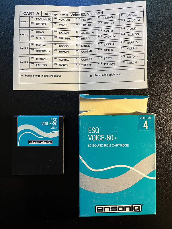 Ensoniq ESQ-Voice 80 Vol. 4 (ESQ-1/SQ-80 sound cartridge) | Reverb