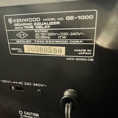 Vintage Kenwood GE-1000 Graphic Equalizer 24 With Time Delay | Reverb