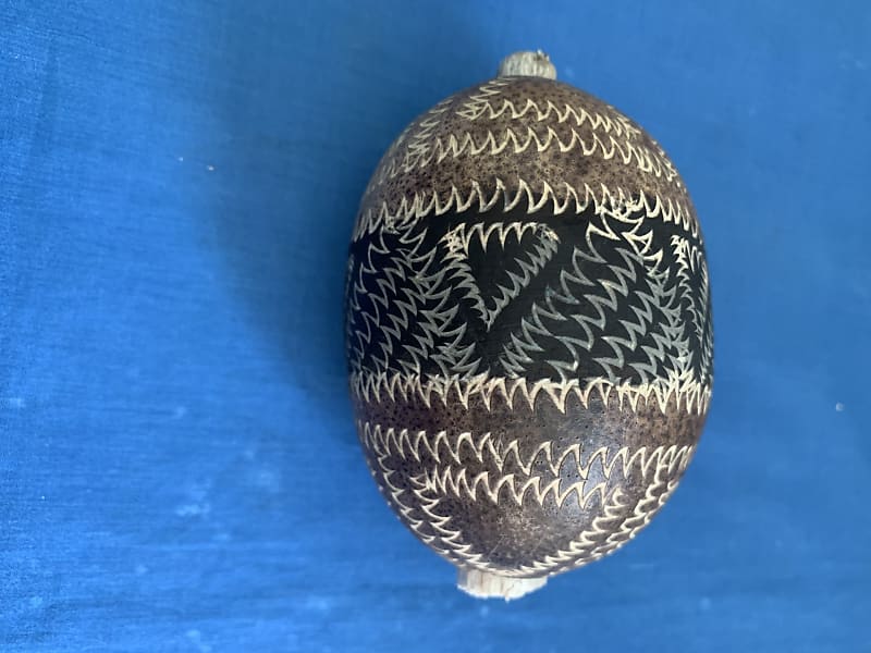 5" Brazilian Hand Carved Amazon Gourd Rattle Ceremonial | Reverb