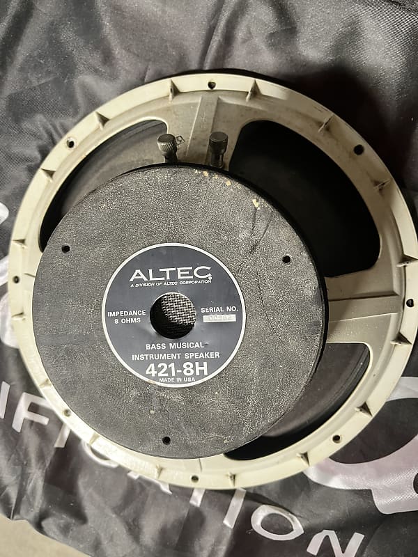 Altec 421-8H 70s 15” 8 ohm bass or guitar speaker | Reverb