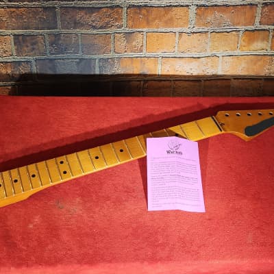 Warmoth S-Style Roasted Maple Neck w/ Gold Frets Custom | Reverb