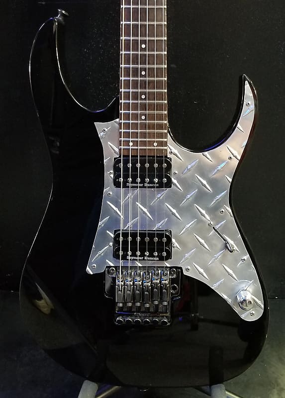 Ibanez RG1570 Prestige 2008 Black with Custom Pickguard | Reverb
