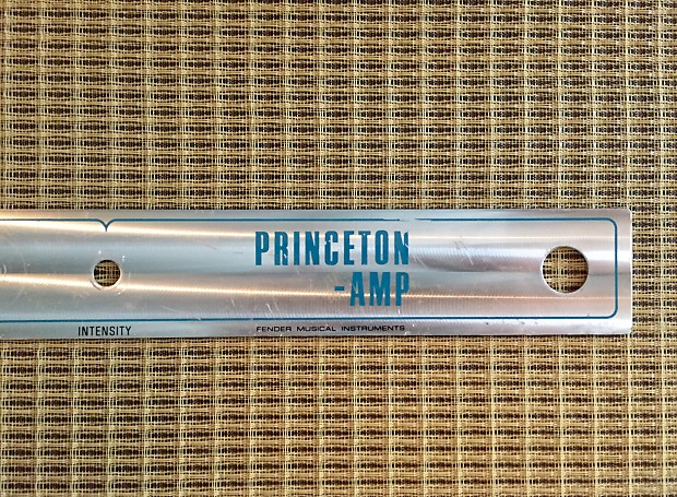 Fender Princeton Amp Faceplate 1968 Silver | Reverb