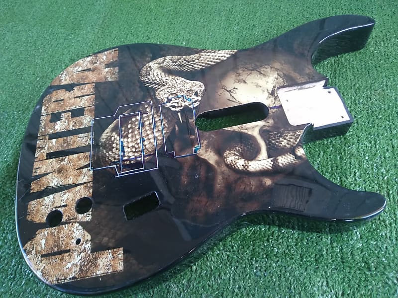 Custom Pantera Graphic Dinky Super Strat Body Project | Reverb