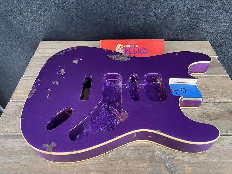 Real Life Relics Strat® Stratocaster® Body Aged Purple | Reverb
