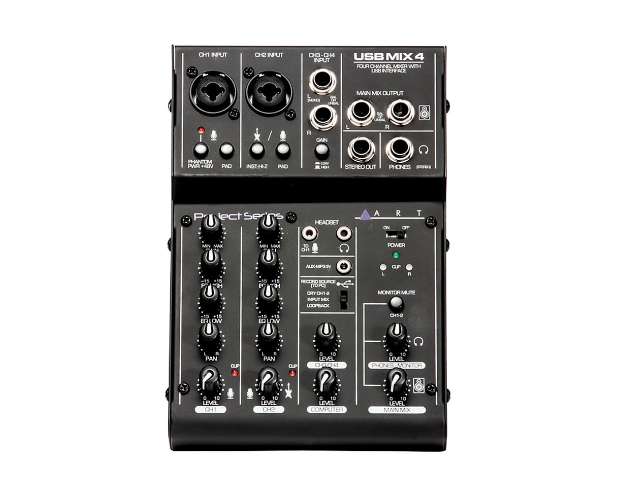ART USBMIX4 Project Series 4-Channel Mixer with USB Interface | Reverb