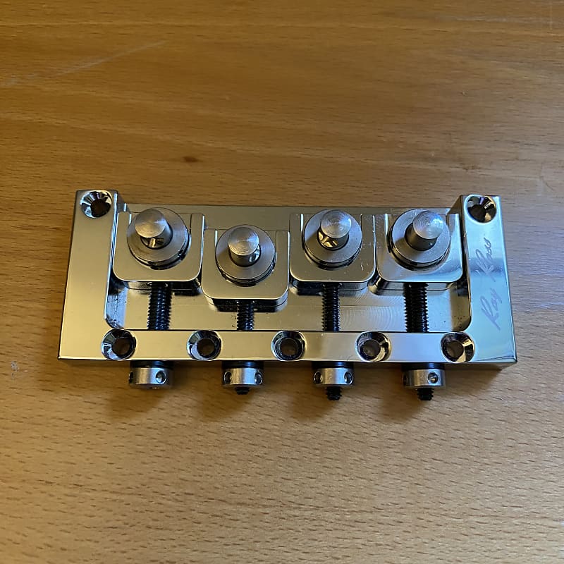 Ray Ross Saddle-Less Bass Bridge RRB4C - Chrome | Reverb
