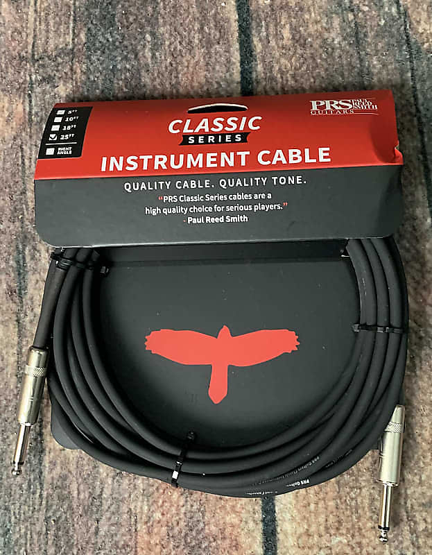 PRS 25ft Classic Instrument Cable Straight-Straight | Reverb UK