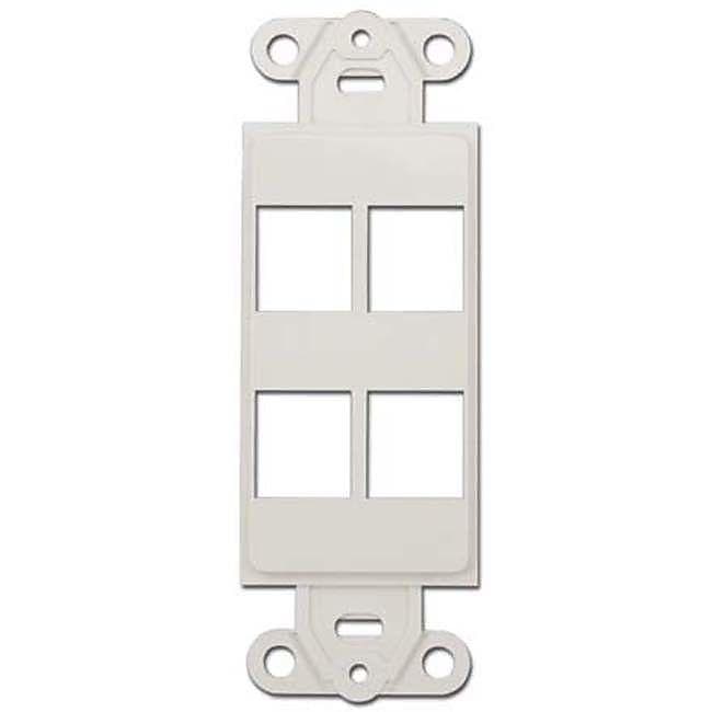 Decora Wall Plate Insert, White, Four Keystone Unloaded | Reverb