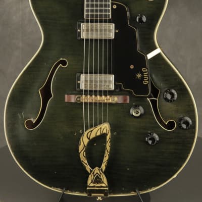 original 1965 Guild STARFIRE VI flame maple top, back, + | Reverb