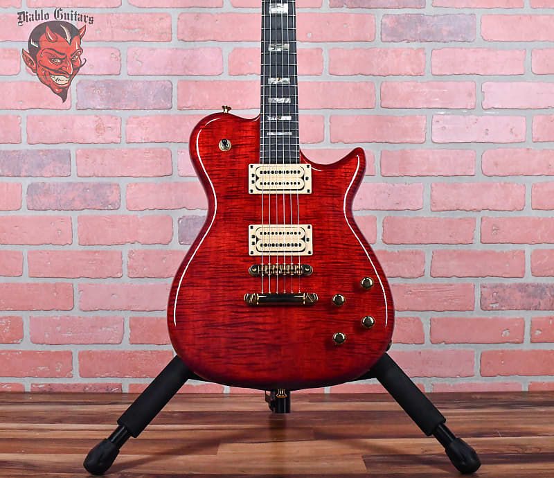 Carvin SC90 Custom Flame Package Ruby Red Stain | Reverb Australia